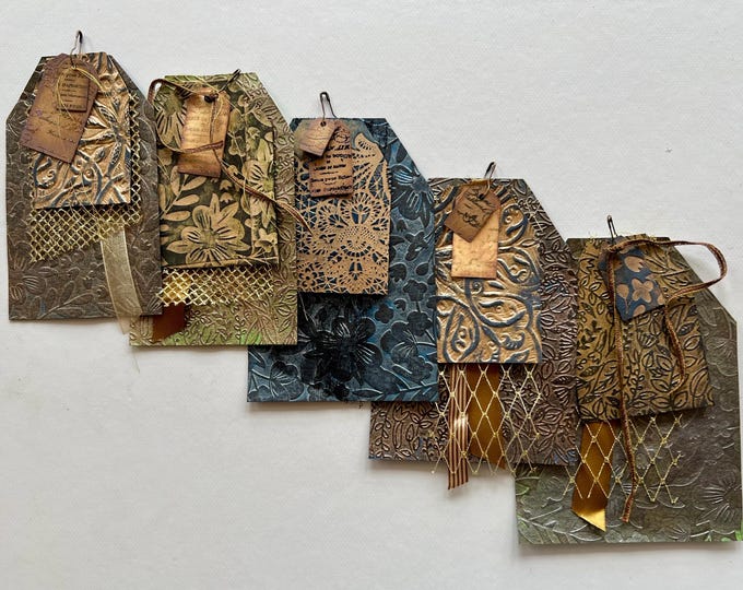 Handmade Botanical Forest Critters Journaling Tags for Junk Journal ...