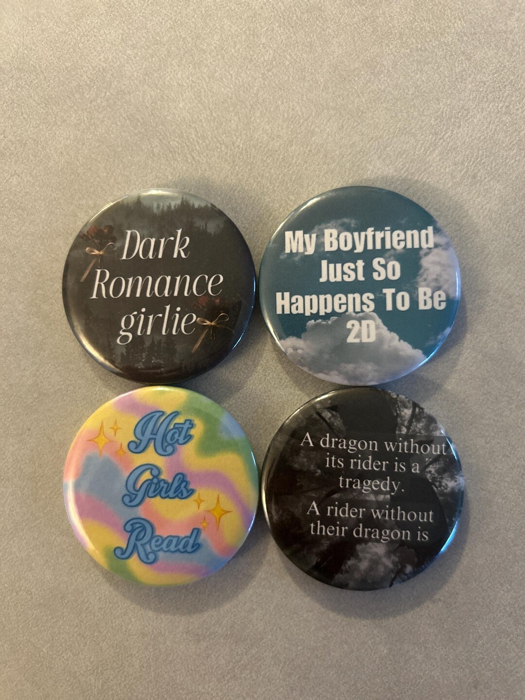Bookish Things, Quotes & 2D Bf Buttons - Etsy