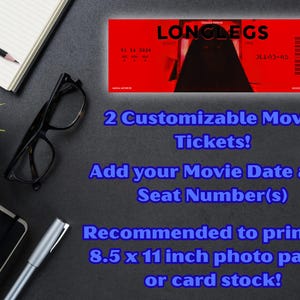 Horror Movie Souvenir Ticket | Digital Download | Customizable - Etsy