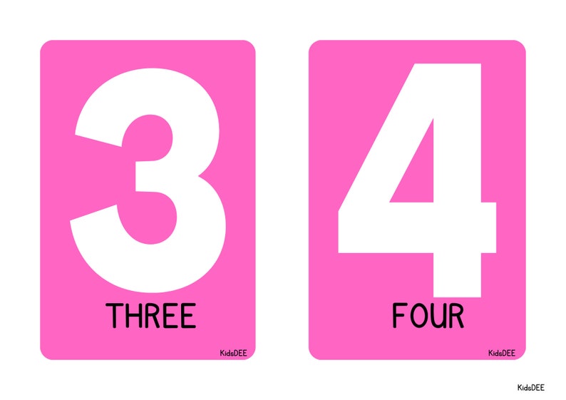 Numbers 1-10 Flashcards for Kids - Etsy