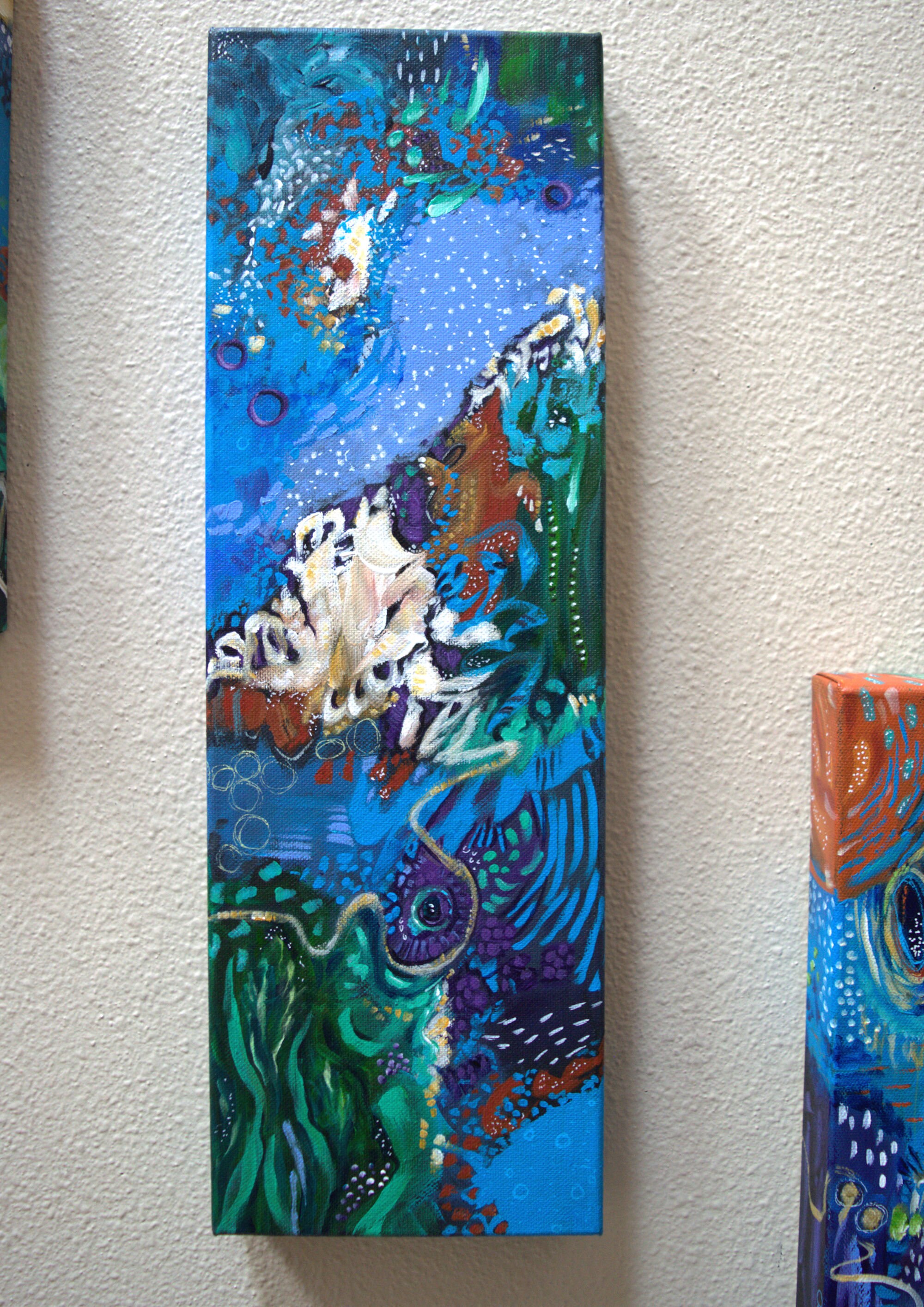 Original Whimsical Abstract Sea Painting Acrylic Painting on | Etsy