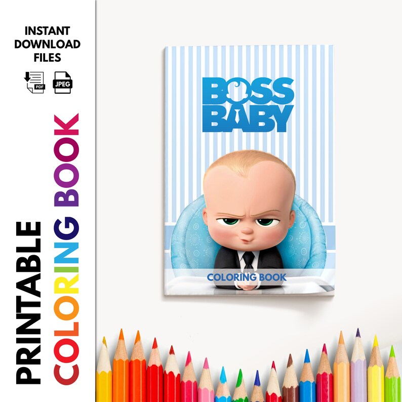 Boss Baby 20 Coloring Pages, Boss Baby Printable, Coloring Book - Etsy