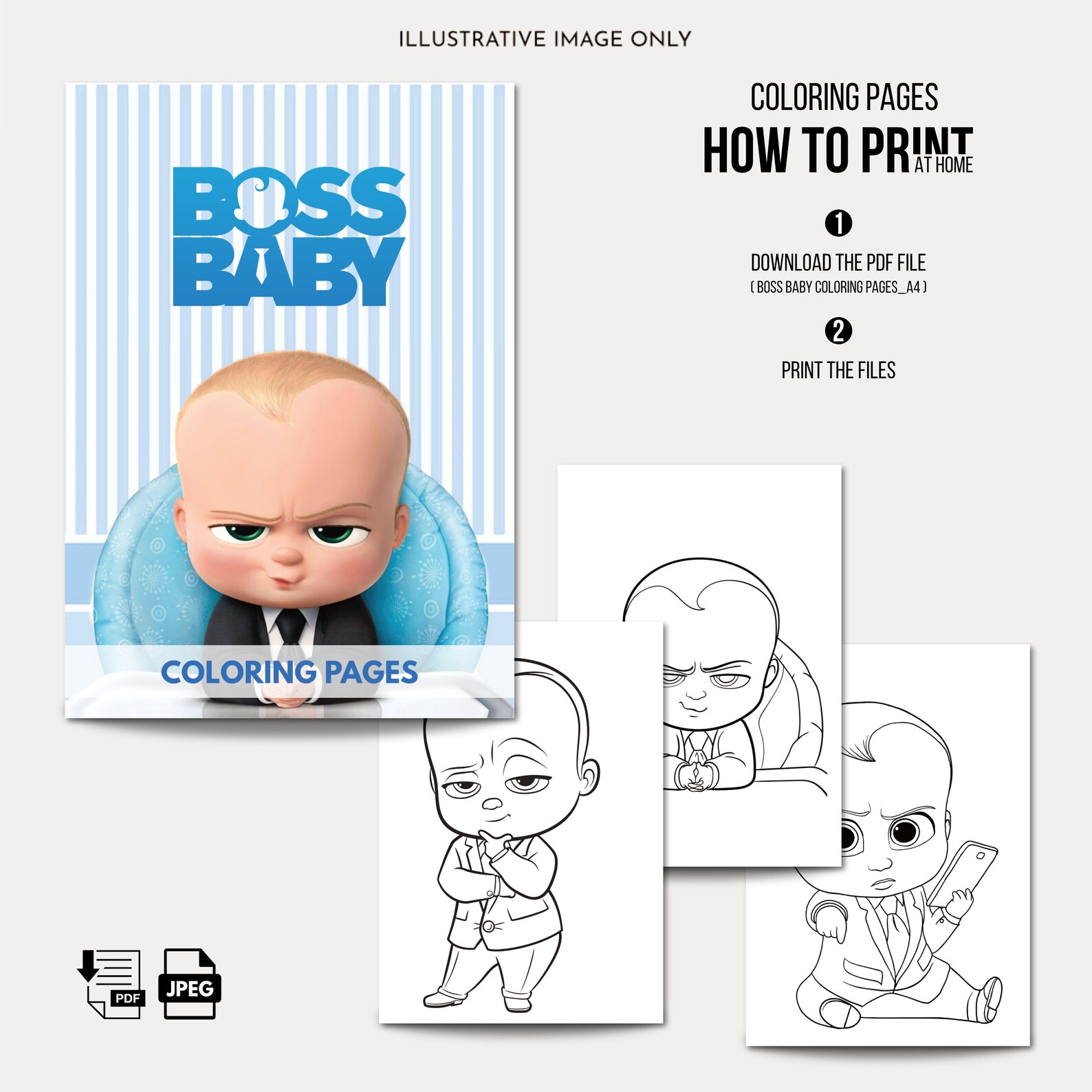 Boss Baby 20 Coloring Pages, Boss Baby Printable, Coloring Book - Etsy