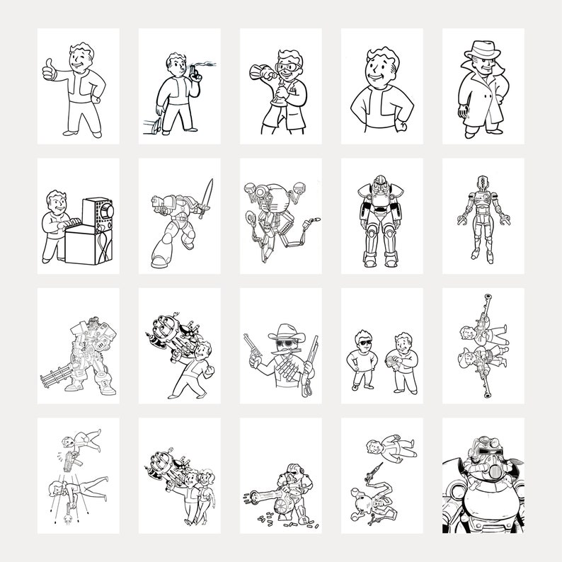 Fallout 20 Coloring Pages, Fallout Coloring Sheets, Fallout Coloring ...