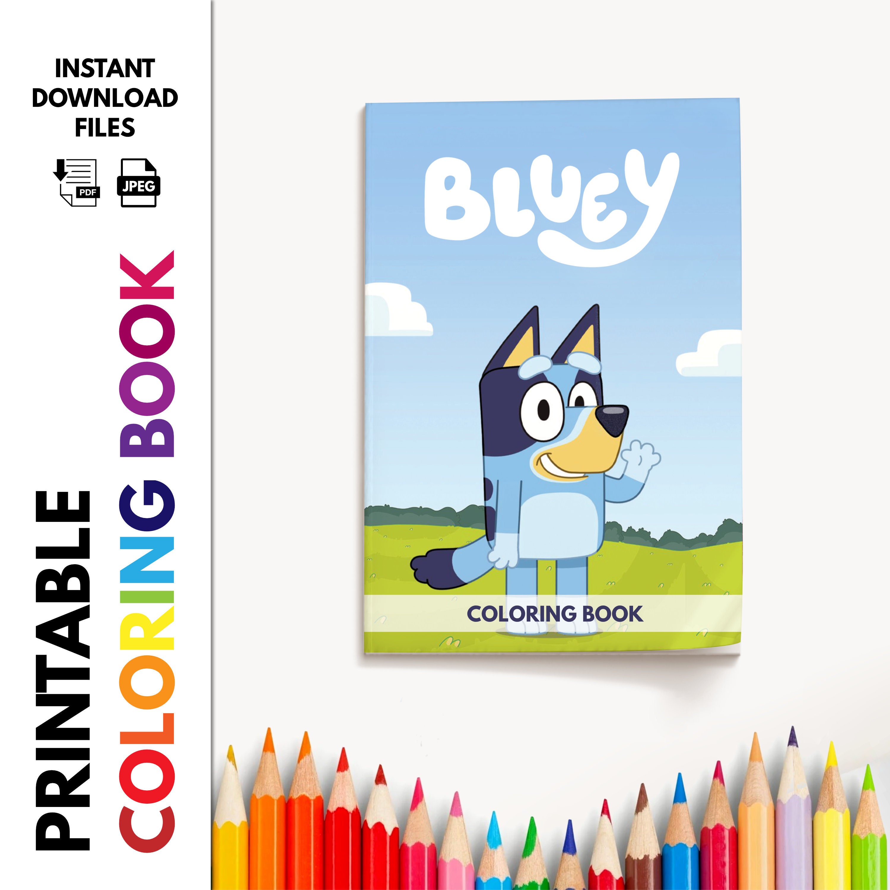 Bluey 20 Coloring Pages, Rusty Coloring, Bluey Coloring Book - Etsy