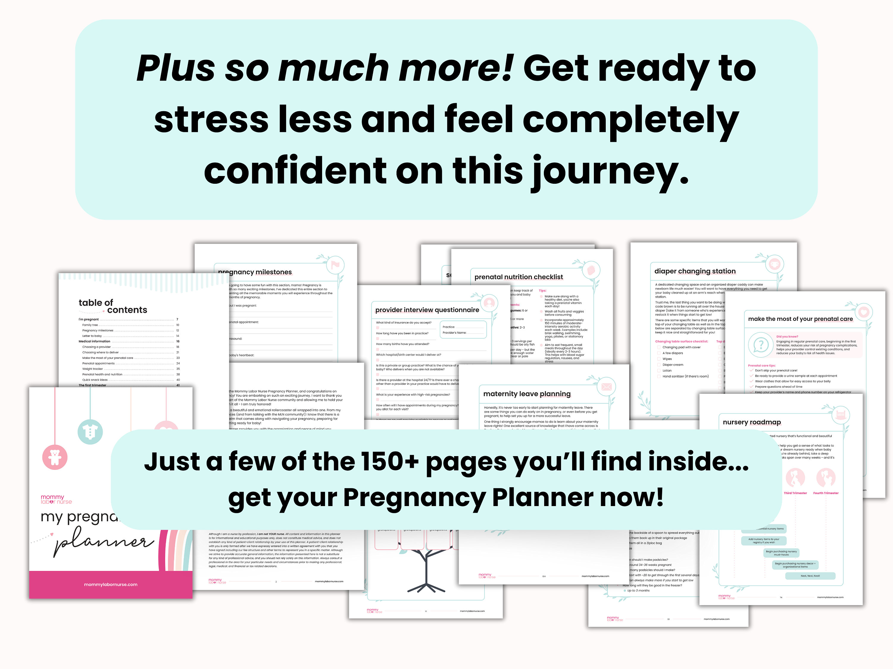 Printable Digital Pregnancy Planner | Created by an L&D Nurse and ...