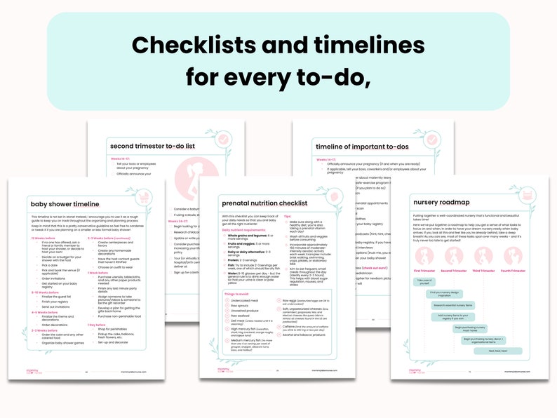 Printable Digital Pregnancy Planner | Created by an L&D Nurse and ...