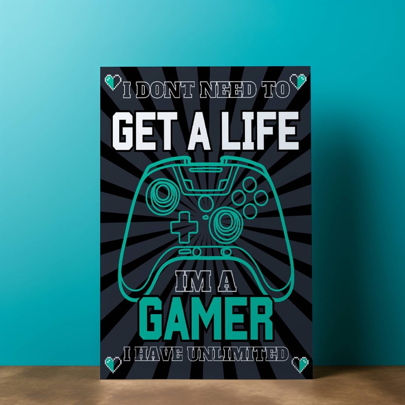 Gaming Poster Video Games Room Decor Gamer Gift Gaming Sign Gaming ...