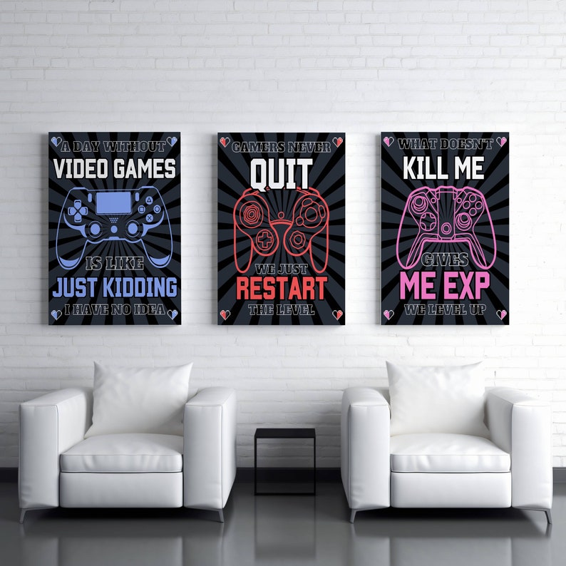 Gaming Poster Video Games Room Decor Gamer Gift Gaming Sign Gaming ...