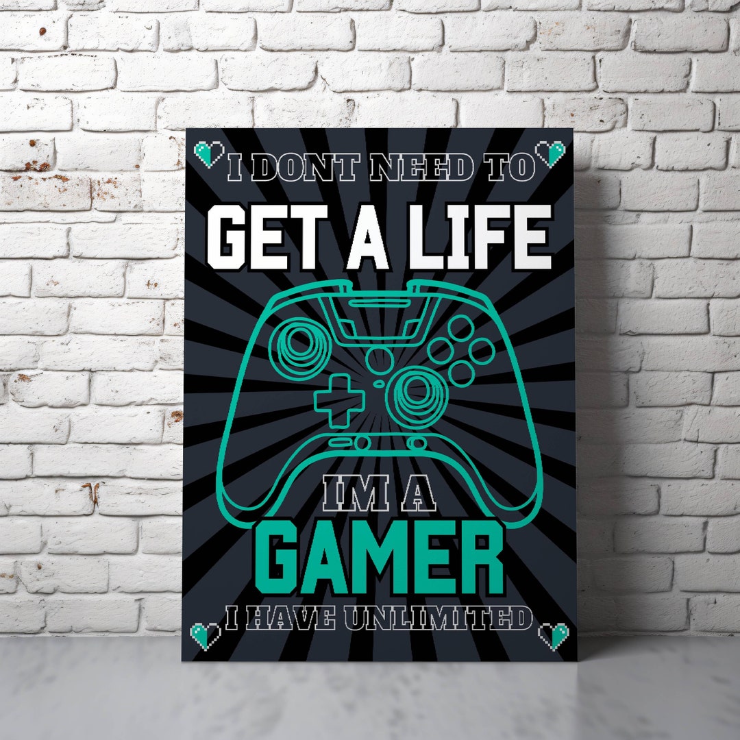 Gaming Poster Video Games Room Decor Gamer Gift Gaming Sign Gaming ...