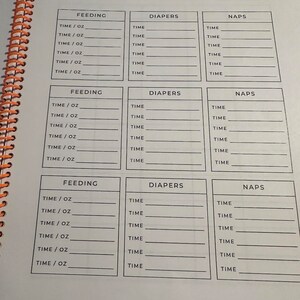 Cute Baby Record Book for Monitoring Feedings, Nap Times, and Diaper ...