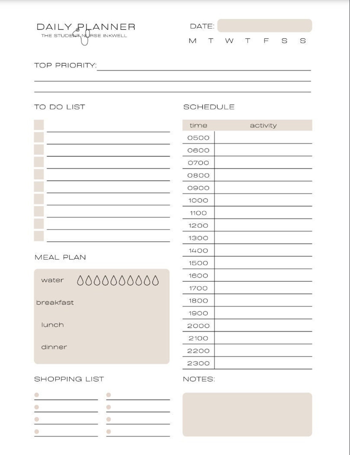 Digital Daily Planner - Etsy