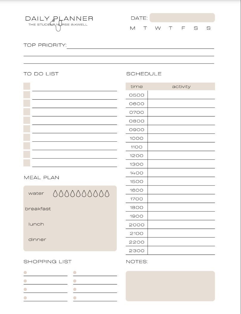 Digital Daily Planner - Etsy