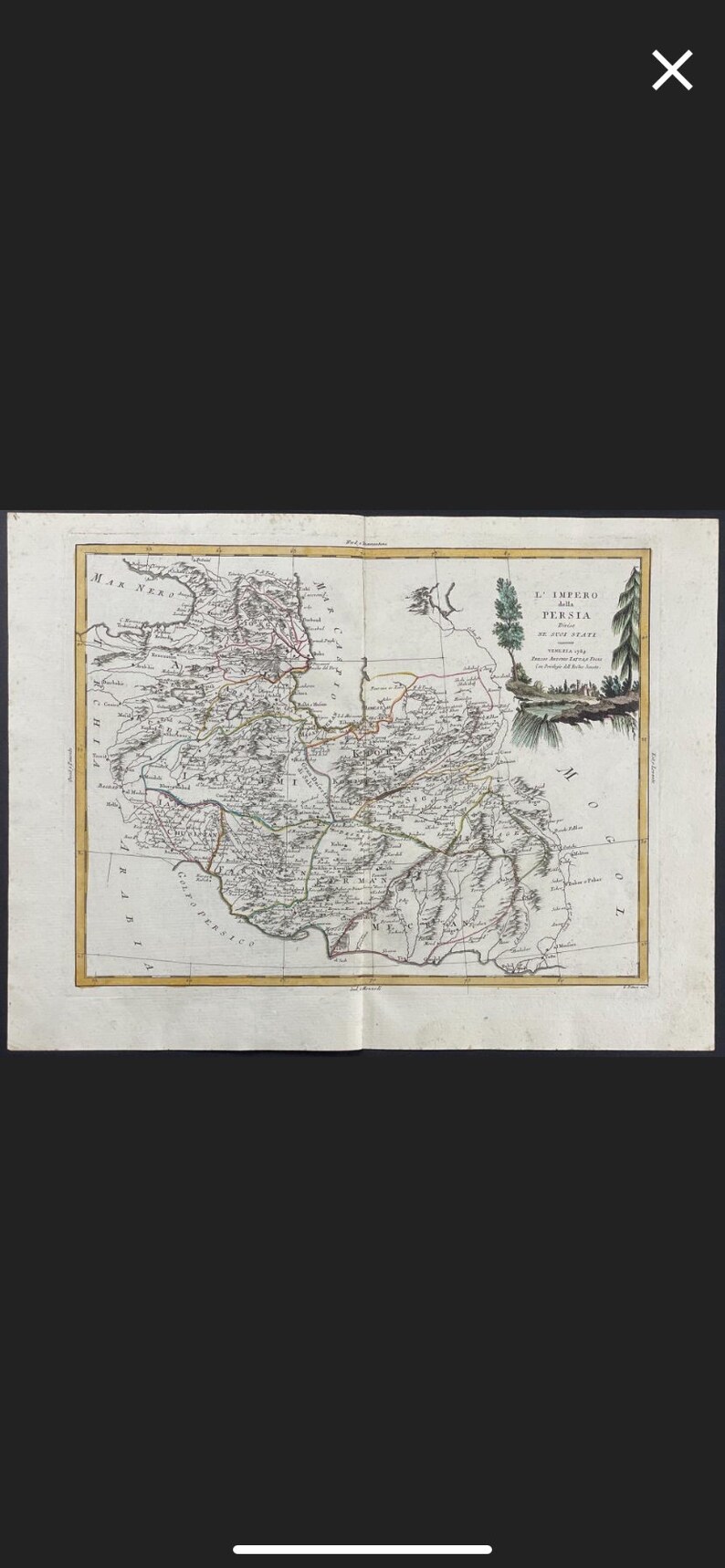 Map of the Persian Empire. Antonio Zatta. Atlante Novissimo - Etsy