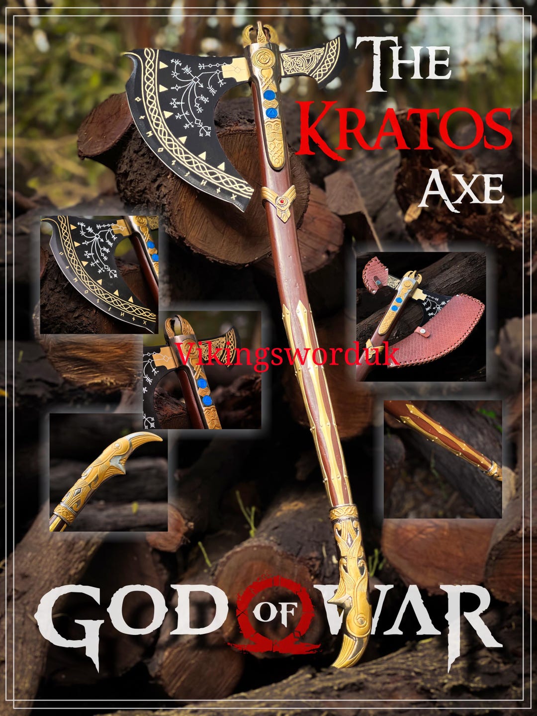 God of War Leviathan Axe, Handmade Leviathan Axe Replica, Kratos Axe ...