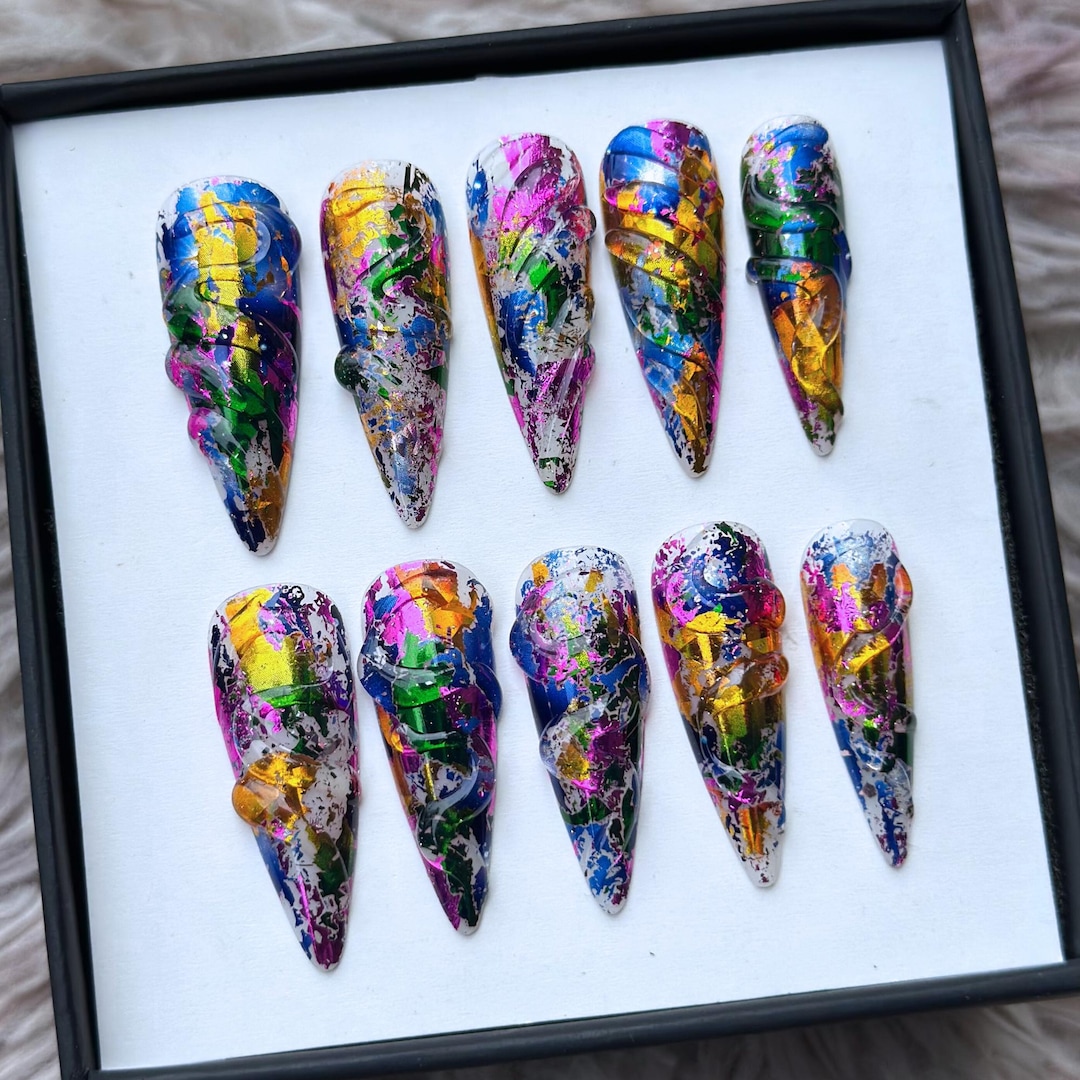 Y2k Press on Nail, Bad Girl Style Nail - Etsy