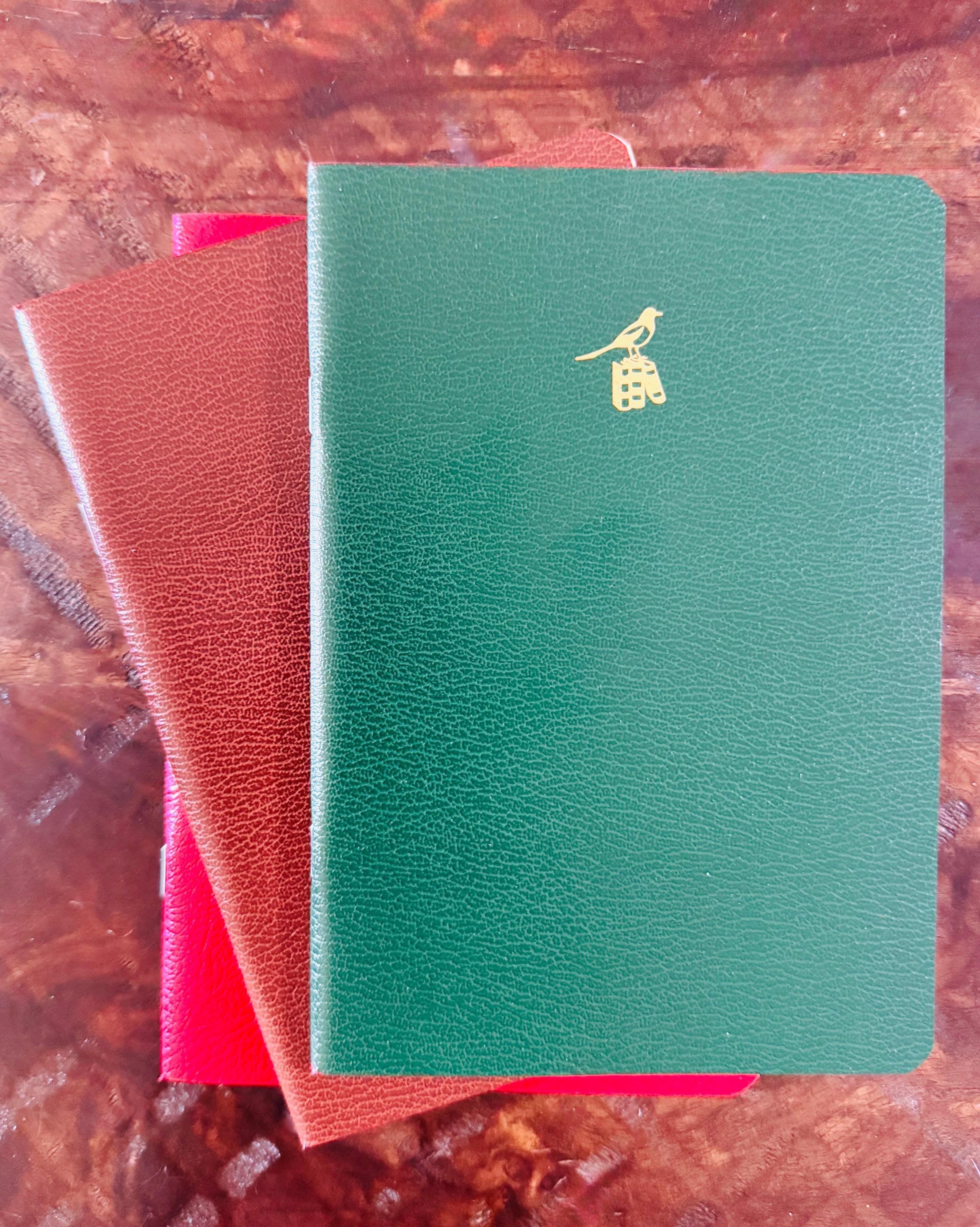 Bieffe Italian Leather Notebook With Gold Foil Bird — Lined - Etsy