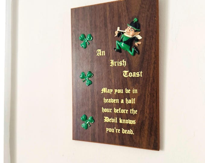 Vintage Irish Toast Wooden Wall Plaque - Etsy