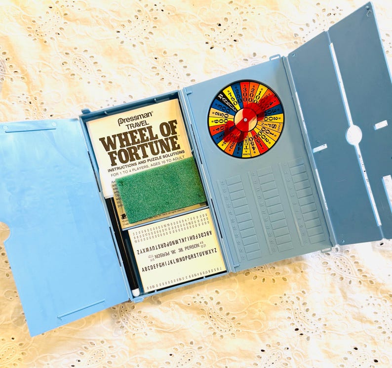 Vintage Wheel of Fortune Pocket-sized Travel Game - Etsy