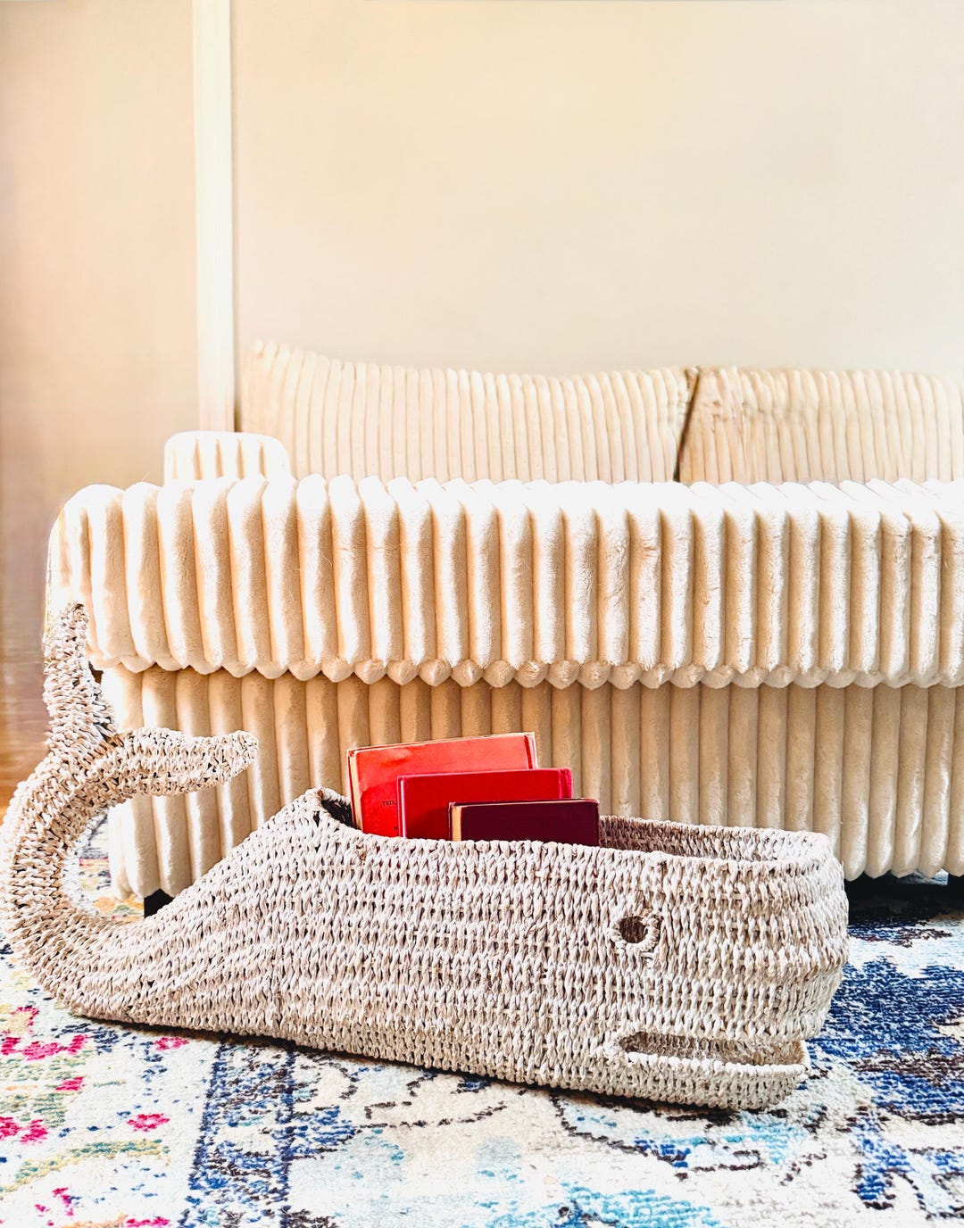 Large Woven Bakuan Rope Whale Basket - Etsy