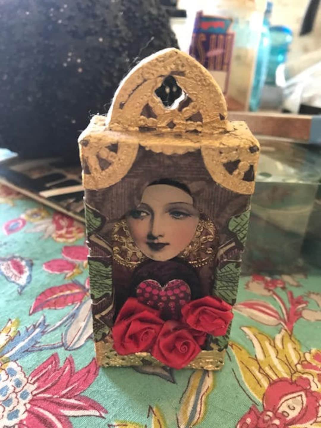 Tiny Modern Reliquary Artist Altar - Mixed Media Art, Shadow Box, Home ...