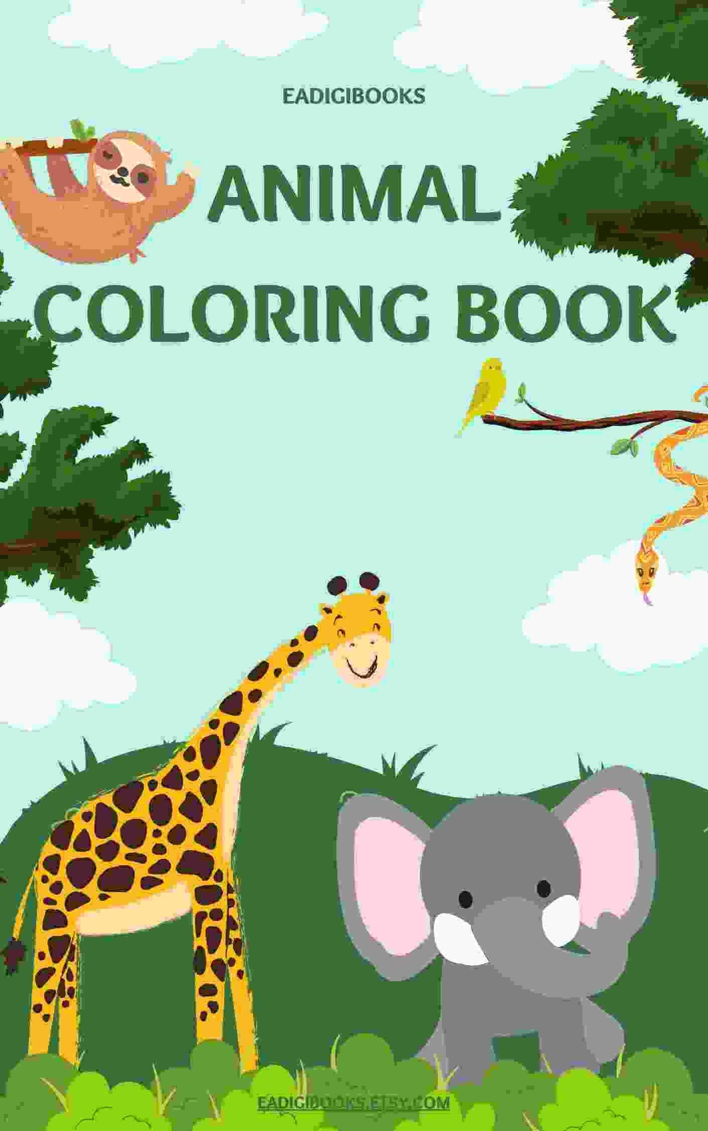 Printable Coloring Book Animal Coloring Book, Jungle Animals Coloring ...