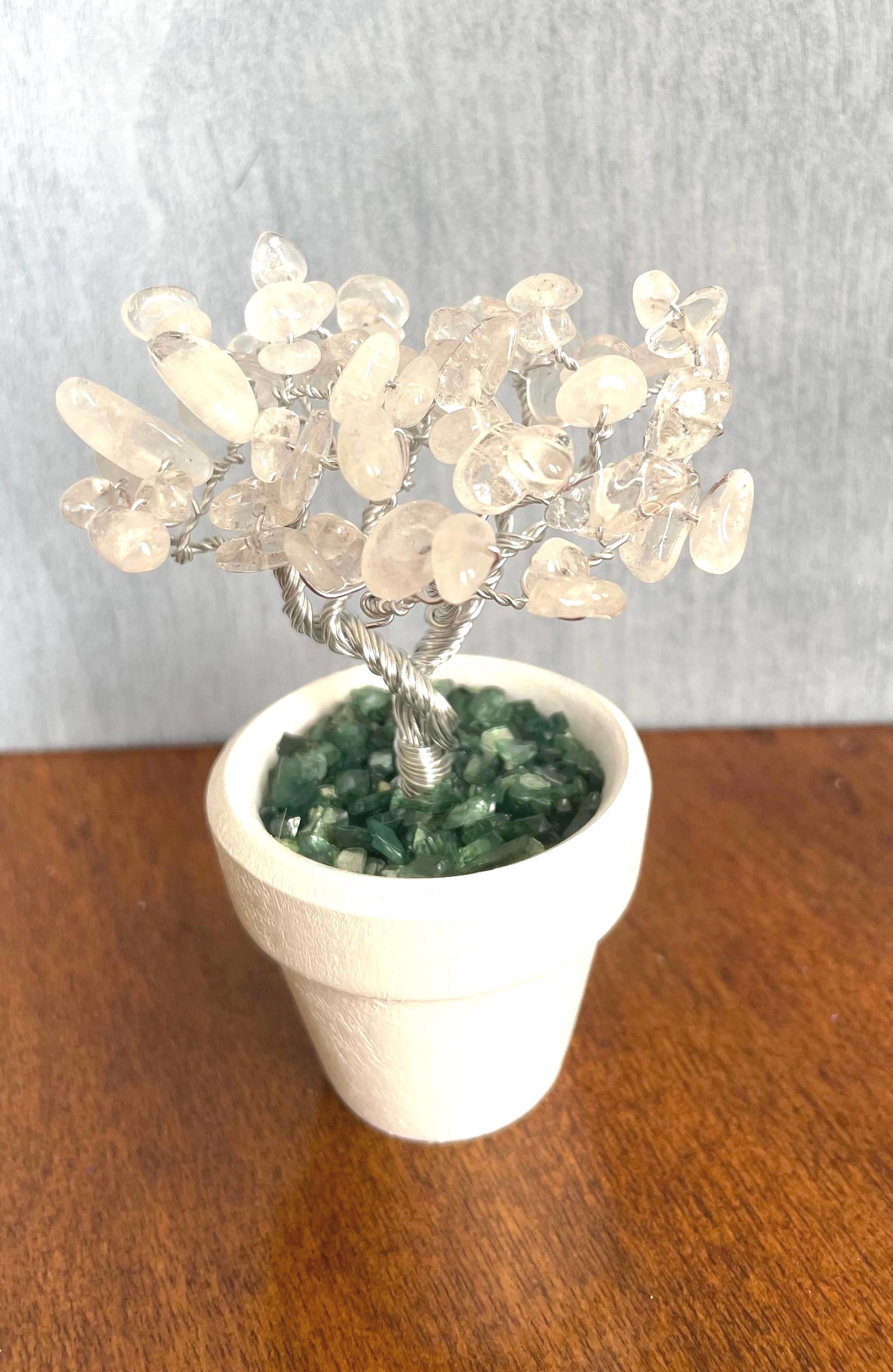 Mini Wire Gemstone Trees With Hand Painted Clay Pots! - Etsy