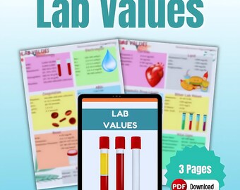 Lab Values - Etsy