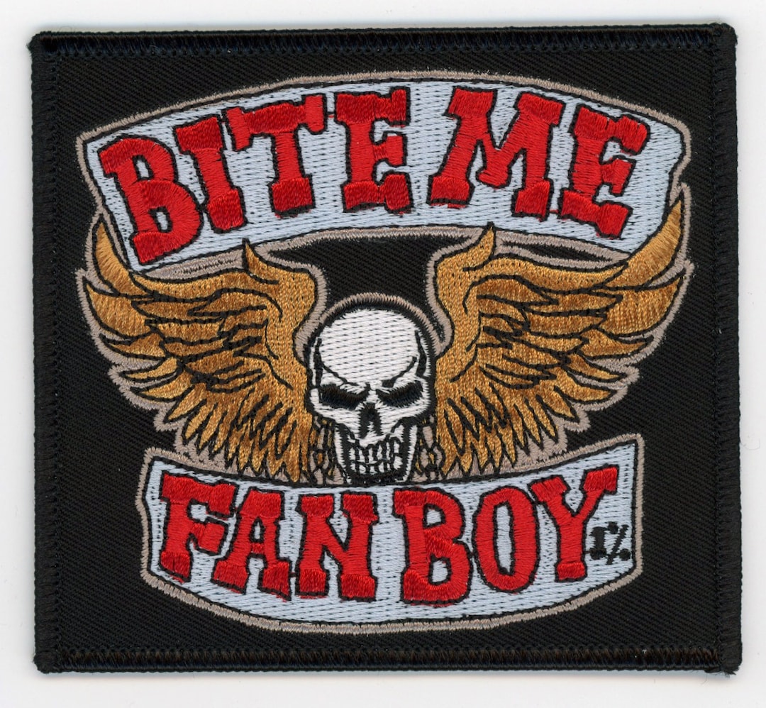 Patch Bite Me Fanboy Lobo Die Antwoord Comic Book Geek Big Bang Skull ...