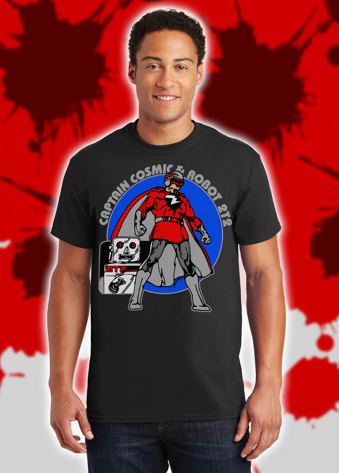 Color Captain Cosmic Bob Wilkins KTVU Creature Features Sci-Fi | Etsy