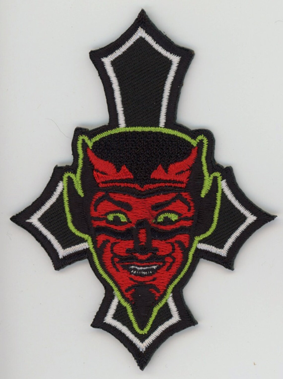 Cross the Devil Patch Halloween Gothic Hail Satan Monster Kid - Etsy
