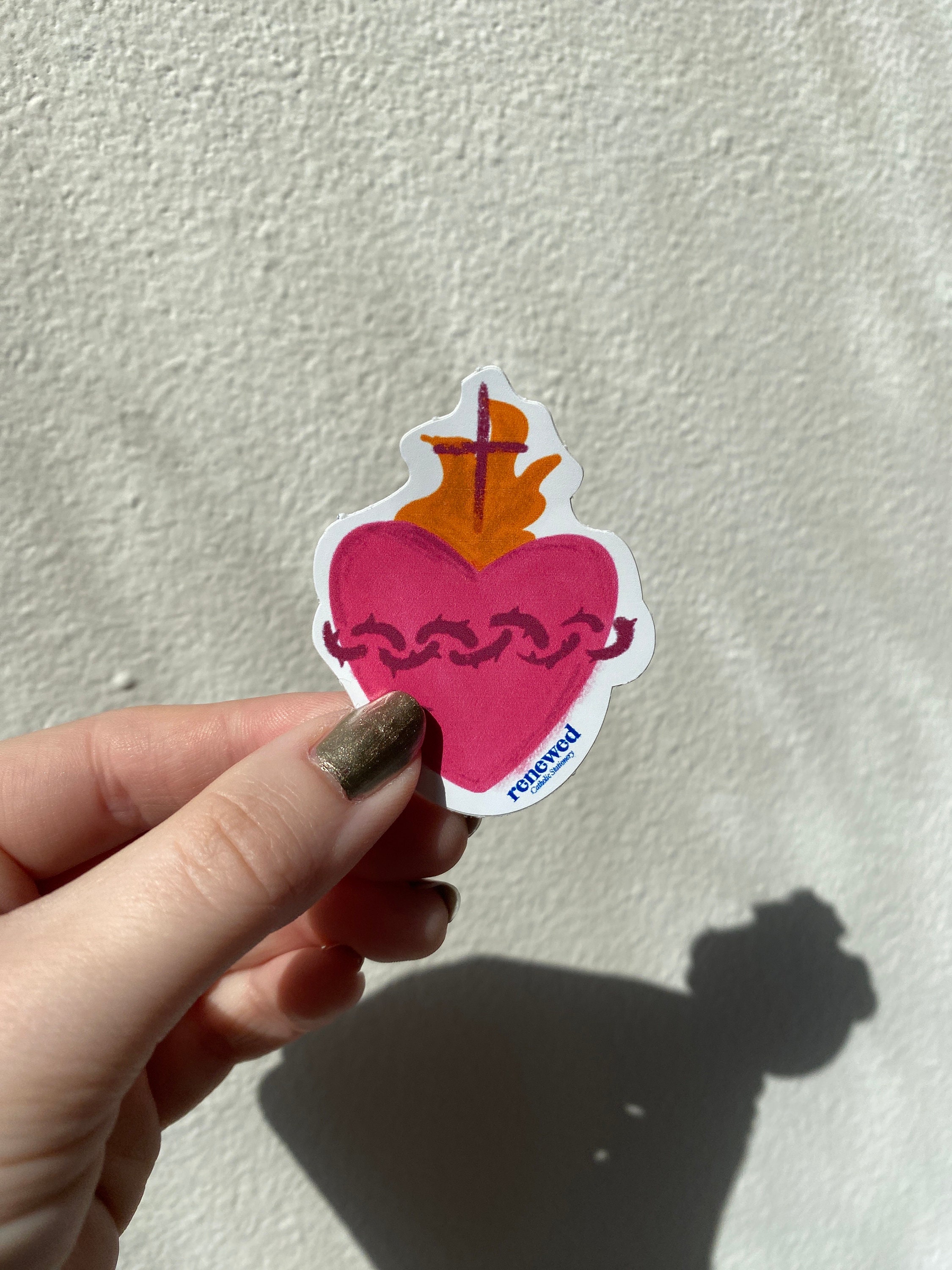 Catholic Stickers!// Eucharist Sticker, Sacred Heart Sticker ...