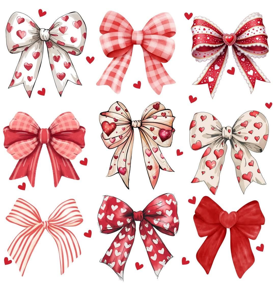 Valentine's Day Bows Png/digital File - Etsy