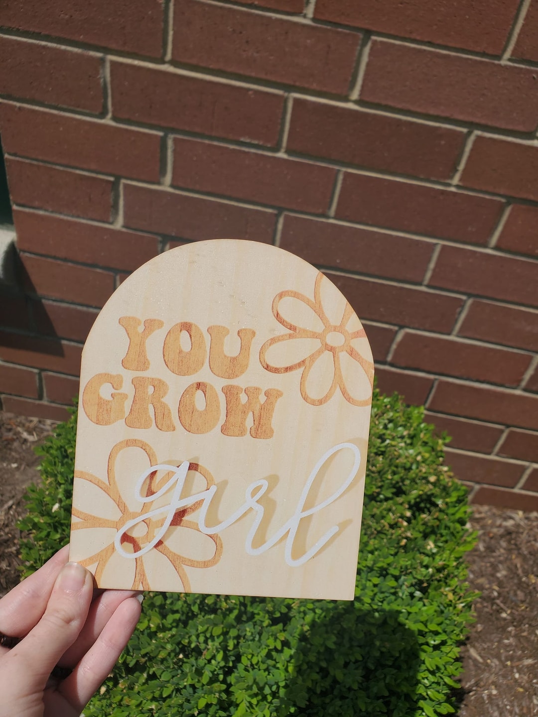 You Grow Girl Wooden Sign - Etsy