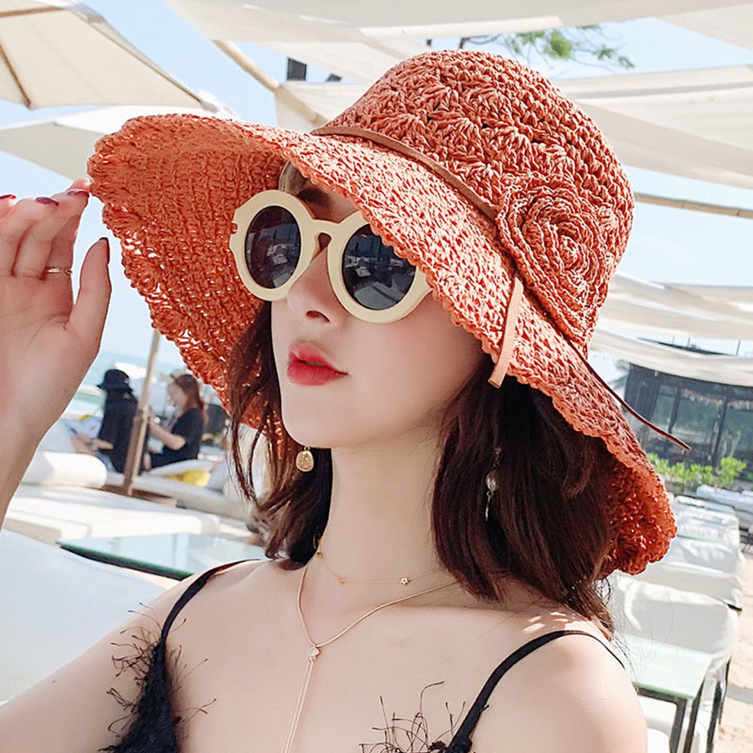 Style Flower Hat Lace Bowknot Flowers Ribbon Women's Fashionable ...