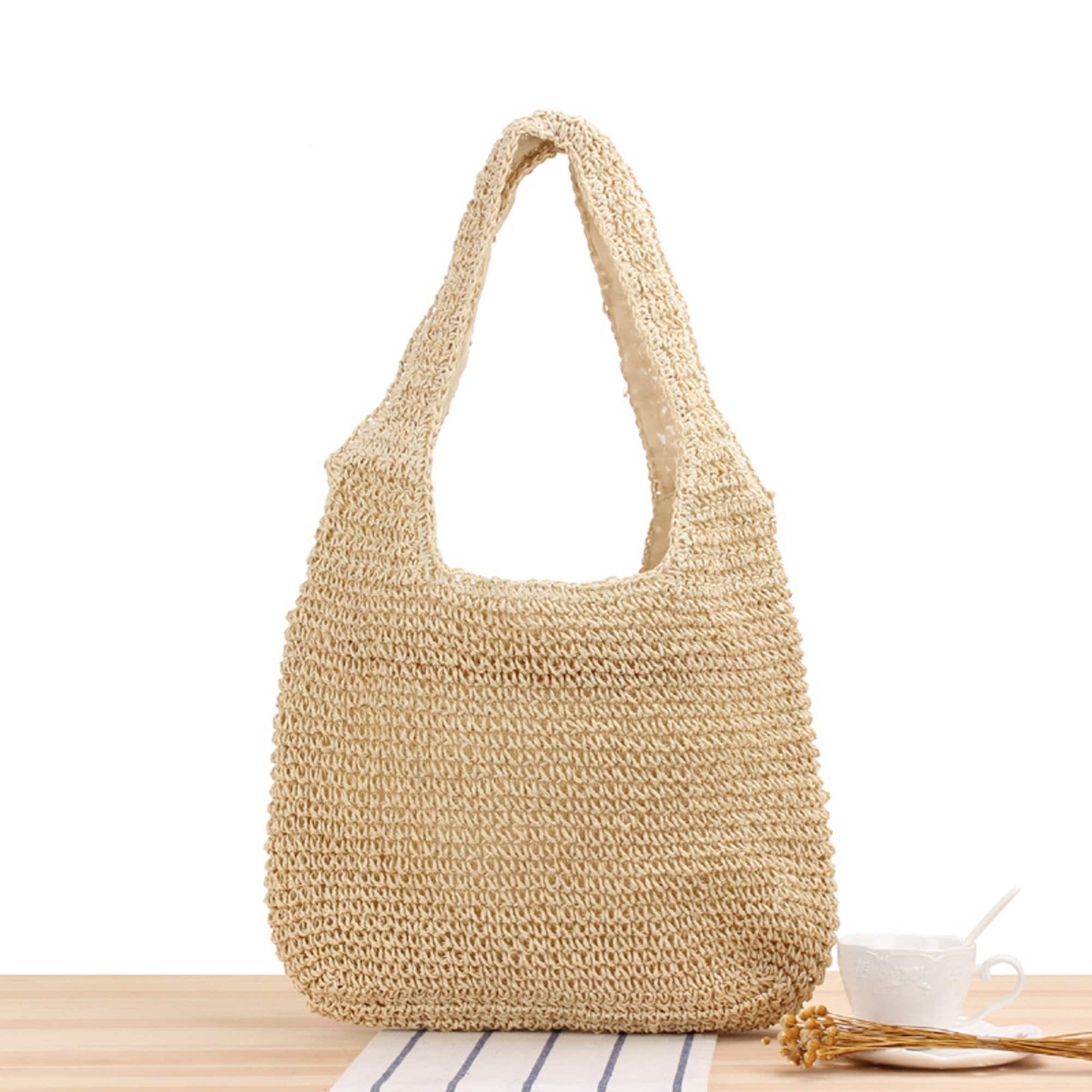 Women Straw Shoulder Bags Female Woven Handbags Large Capacity Tote ...