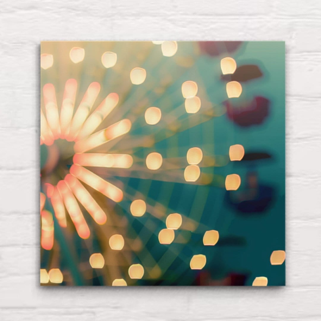 Canvas Wall Art Ferris Wheel Bokeh Lights Fantasy Evening Scene ...