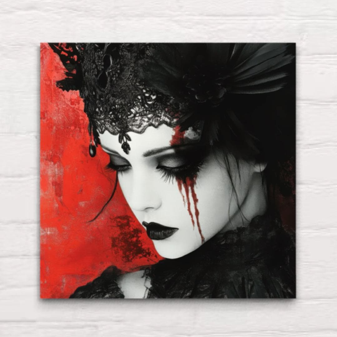 Canvas Wall Art Goth Girl Aesthetic Beautiful Victorian Woman Goth ...