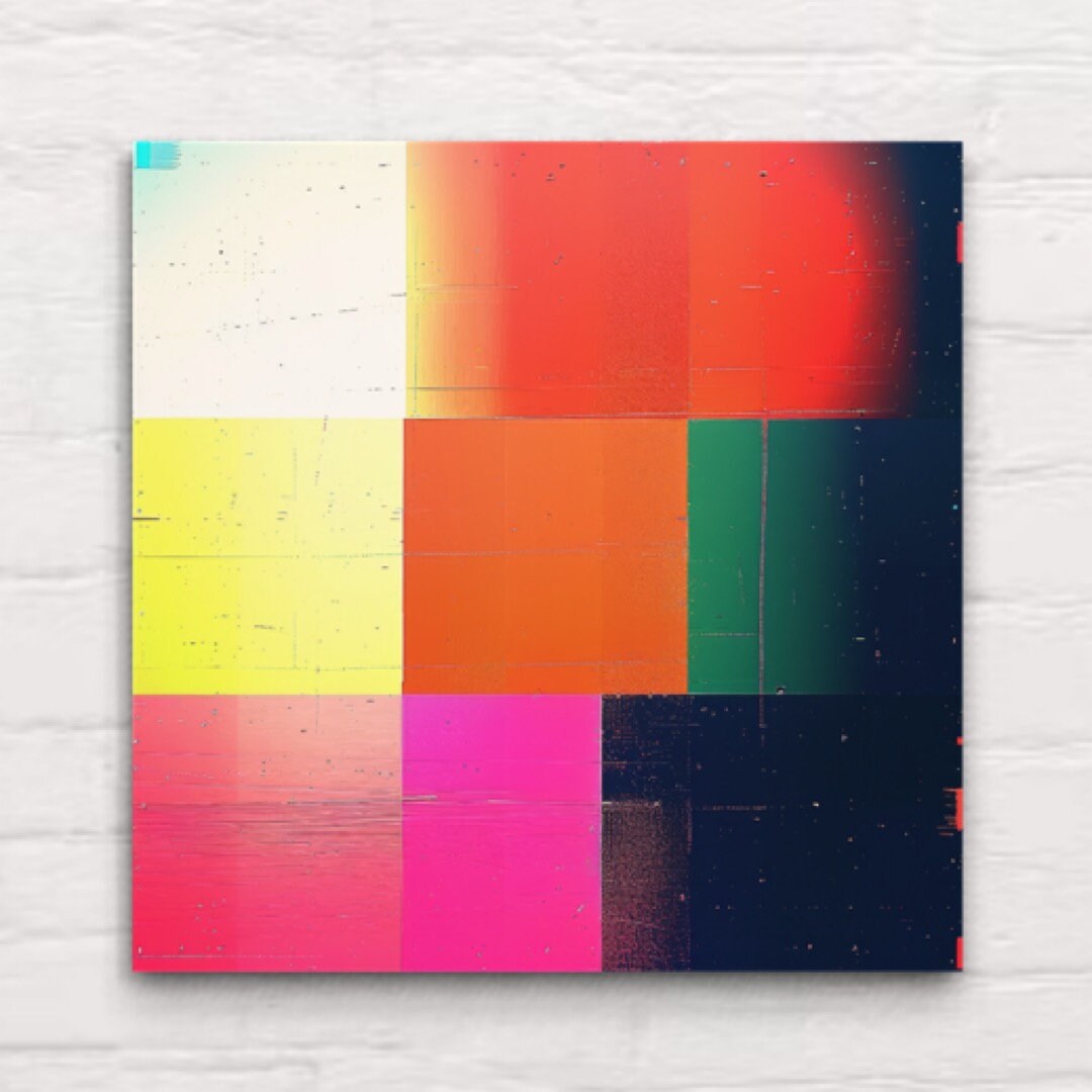Canvas Wall Art (triptych) Boho Collage Geometric Modern Minimal Vivid ...