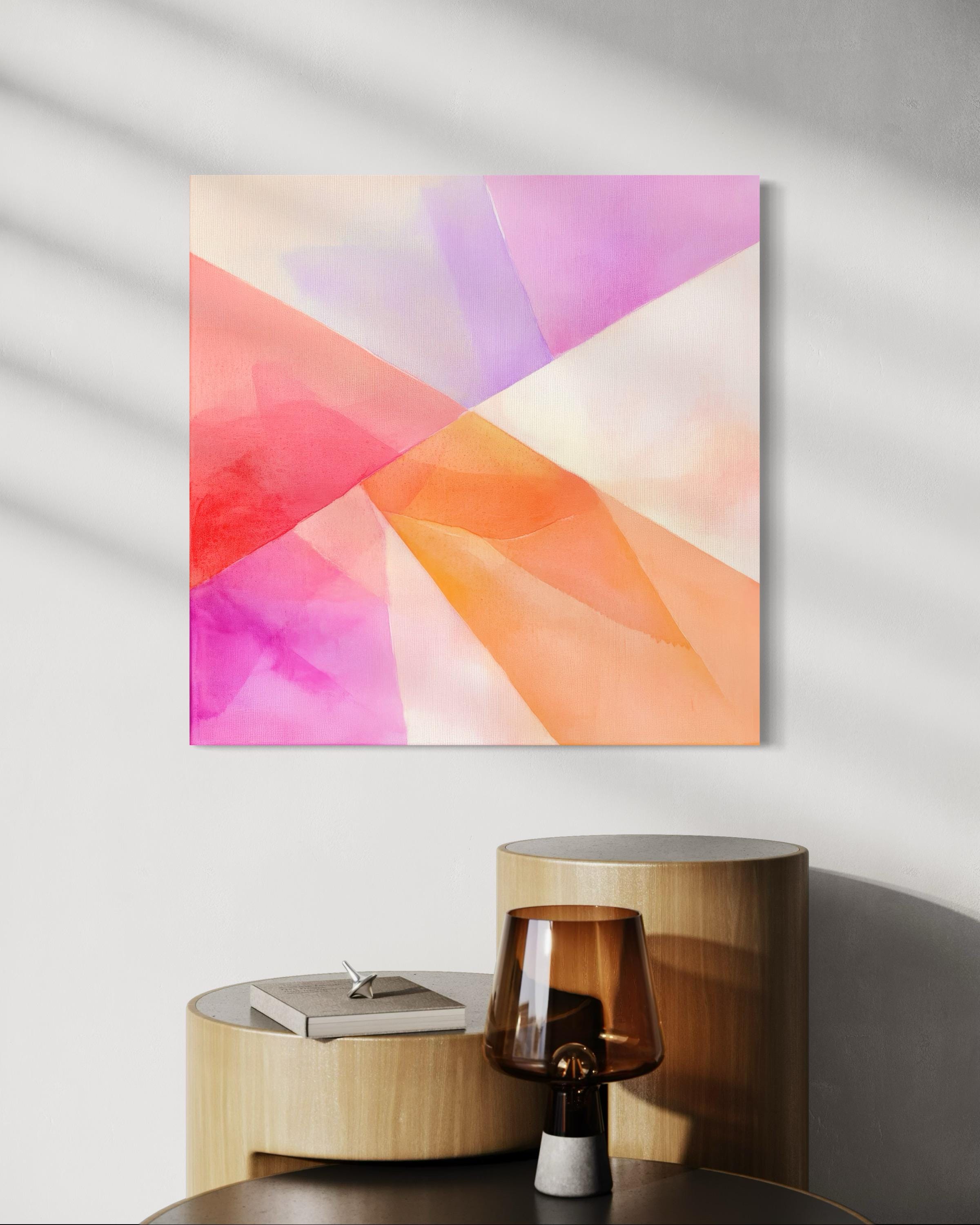 Canvas Wall Art (diptych) Abstract Boho LGBTQ Lesbian Flag Abstract ...