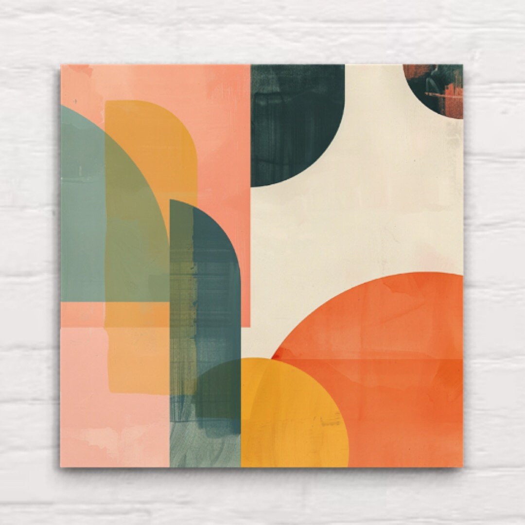 Canvas Wall Art (triptych) Boho Collage Brush Stroke Minimal Design ...