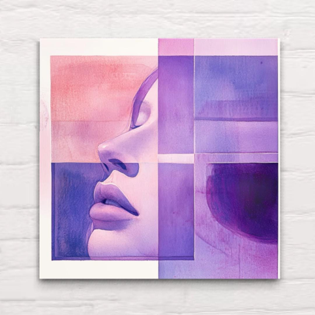 Canvas Wall Art (diptych) Abstract LGBTQ Lesbian Modern Art Collage ...
