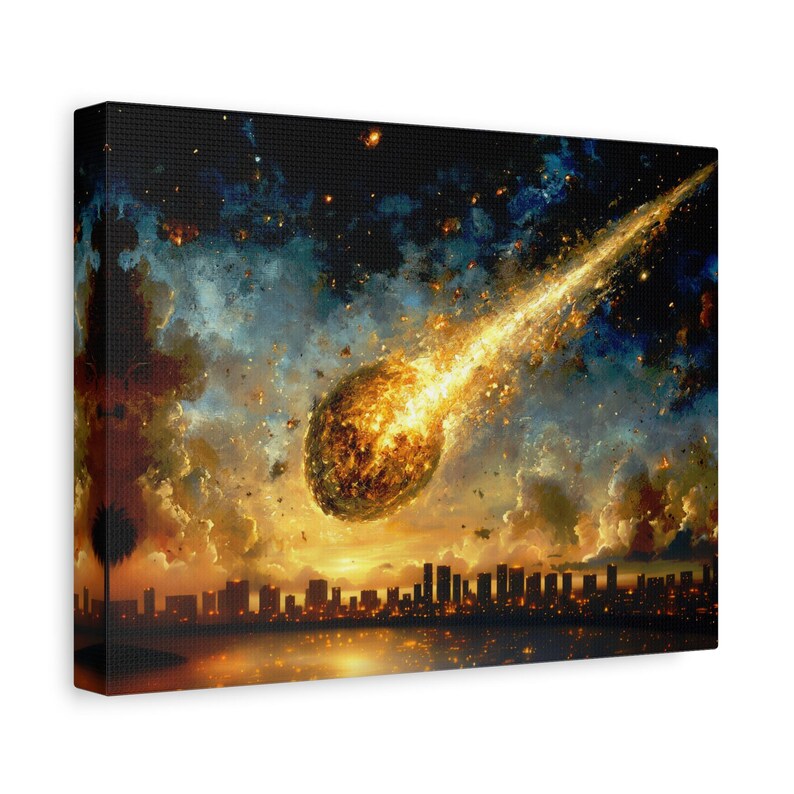 Meteor Impact Canvas Art: Global Calamity Painting - Etsy