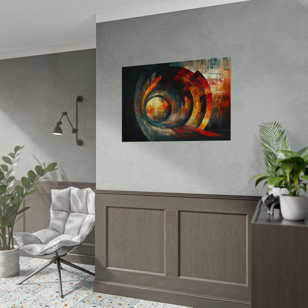 Abstract Tunnel Poster Art Dimensional Wall Decor Beautiful Abstract ...