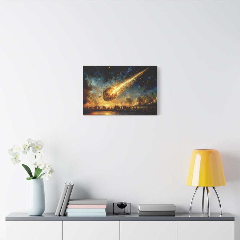 Meteor Impact Canvas Art: Global Calamity Painting - Etsy