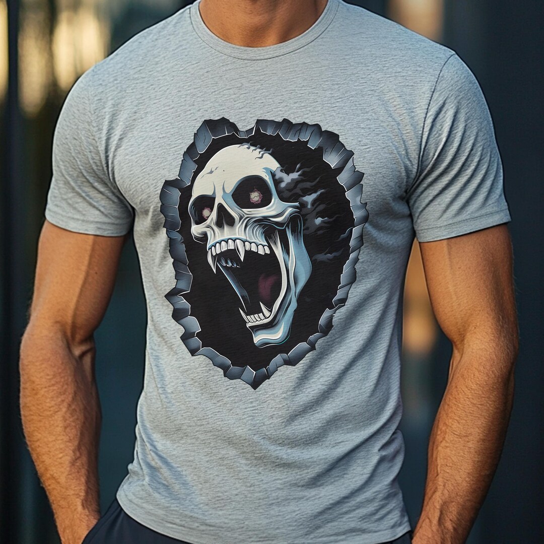 Skeleton Skull T-shirt Gift Idea for Him Funny Skeleton T Shirt Gift ...