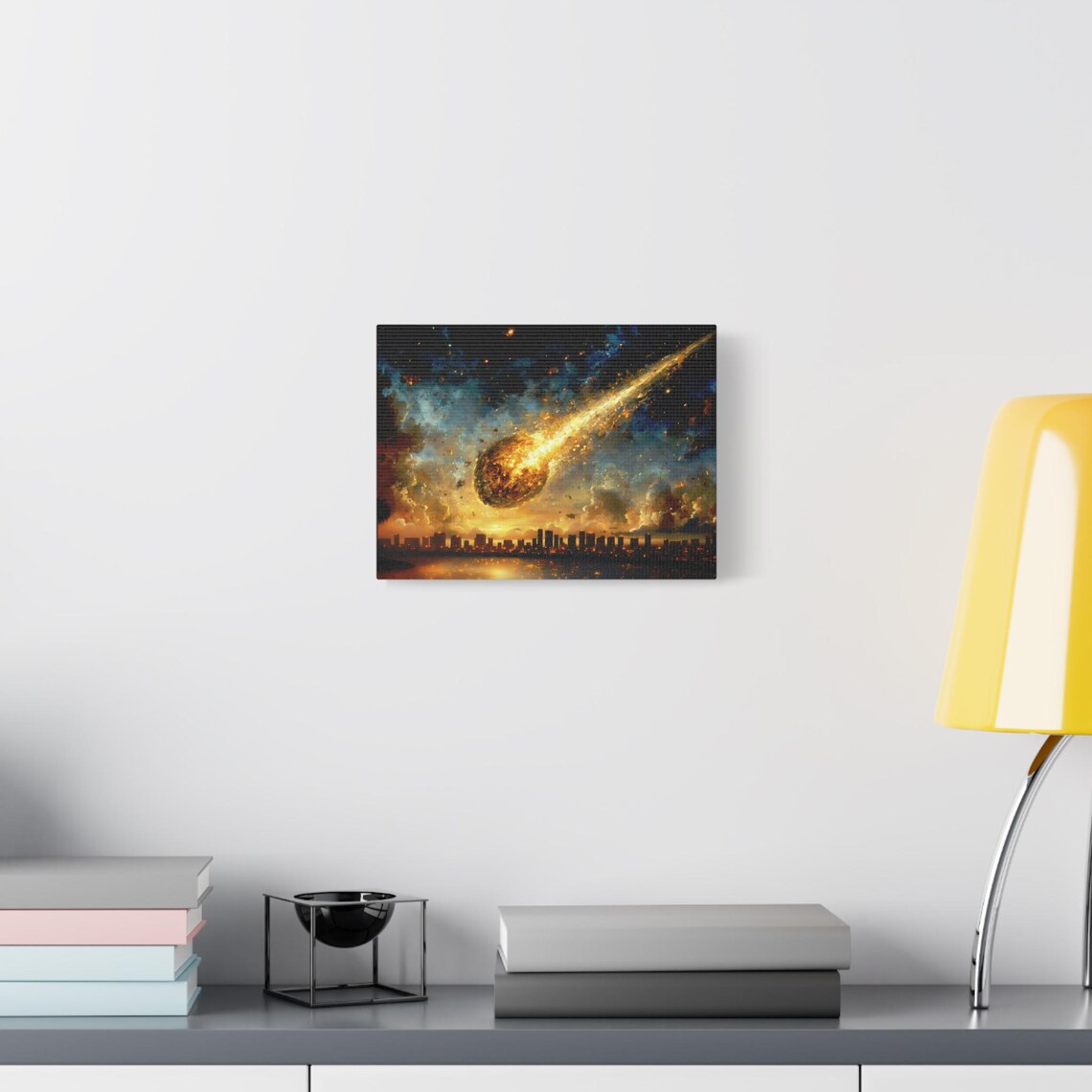 Meteor Impact Canvas Art: Global Calamity Painting - Etsy
