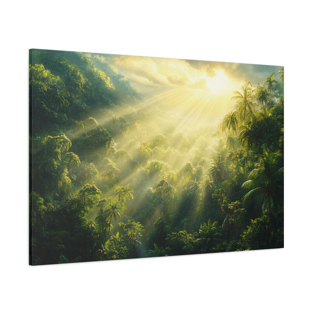 Rainforest Canvas Art Rainforest Wall Art Rainforest Painting Nature ...