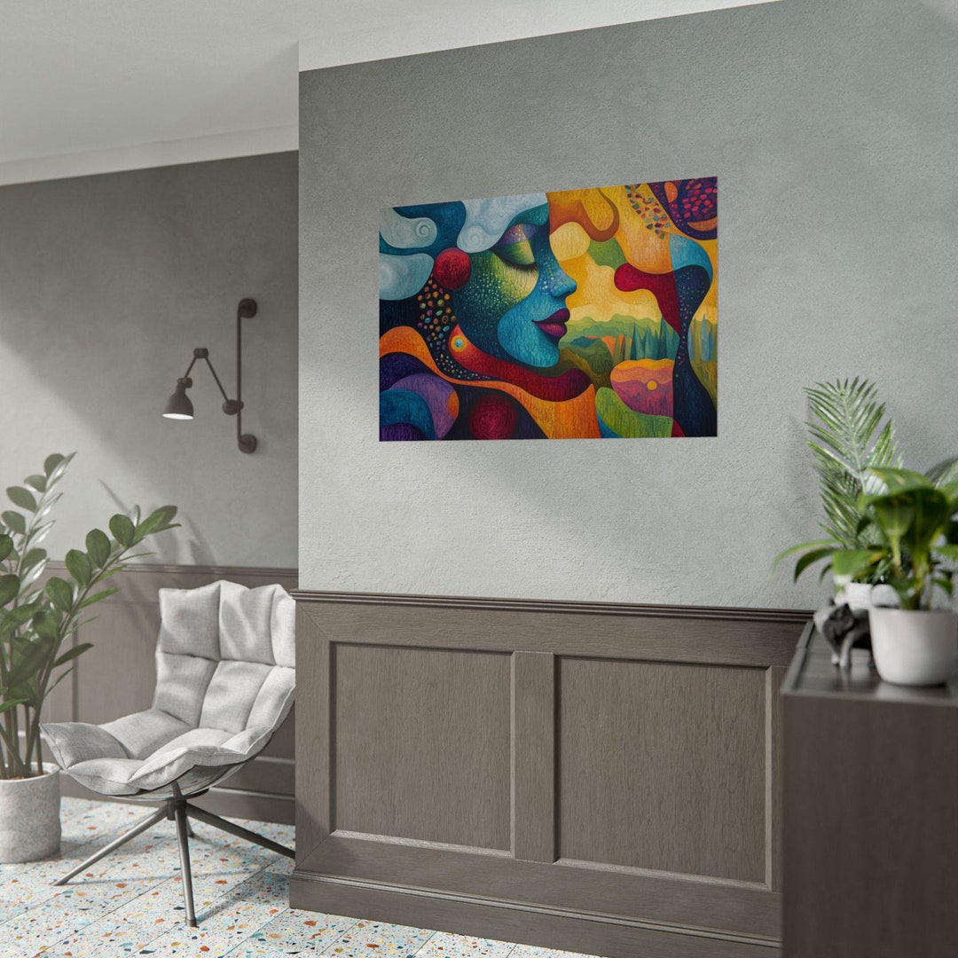 Mother Earth Poster Art Abstract Earth Wall Decor Mother Nature Wall ...