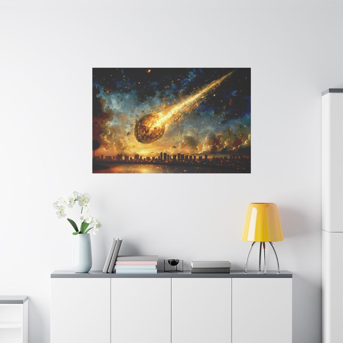 Meteor Impact Canvas Art: Global Calamity Painting - Etsy